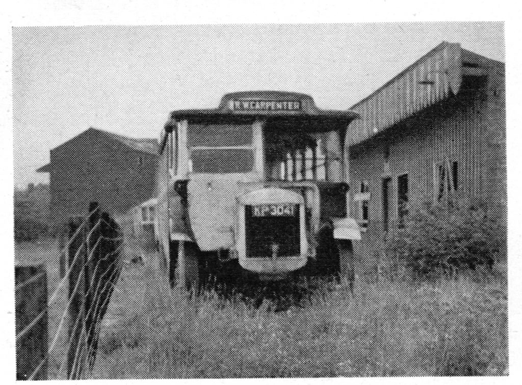 BCR Buses Carpenter Tilling-Stevens on disused BCR station platform